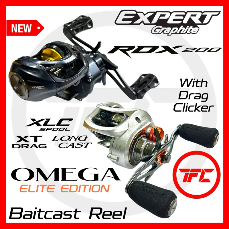 Expert Graphite Omega Elite OH 200L & RDX 200L Baitcast Fishing Reel BC ...