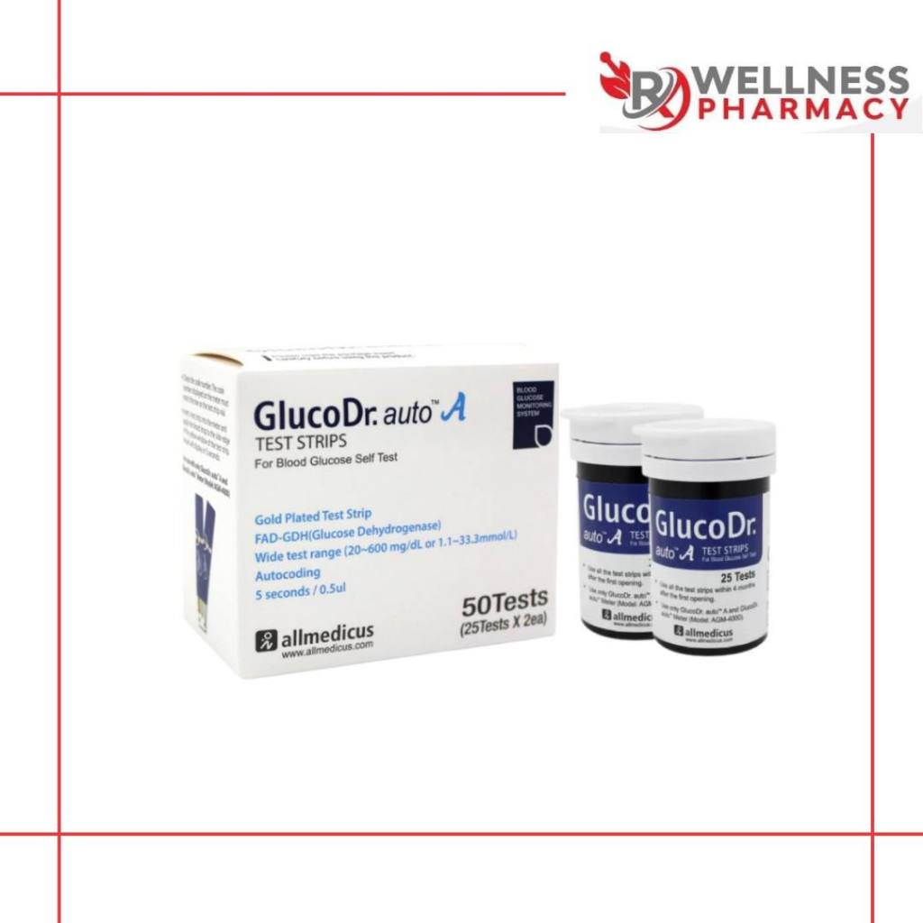 Gluco Dr. Auto Glucometer Test Strips 50s | Glucose Monitor Strips ...