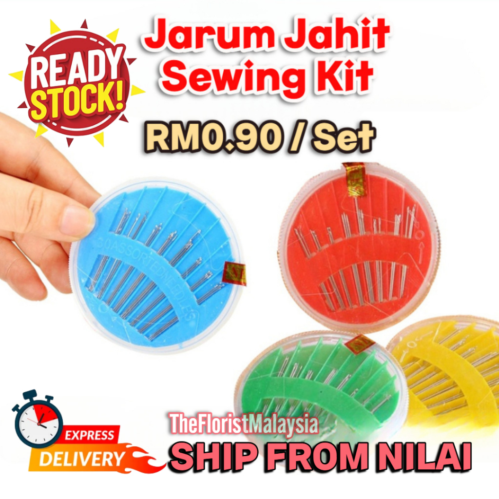 🔥𝑪𝑳𝑬𝑨𝑹𝑨𝑵𝑪𝑬🔥Hand Sewing Compact Needles /Jarum Jahit Tangan Sewing Kit ...