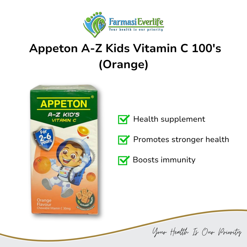 Appeton A-Z Kids Vitamin C (100 Tablets) (exp: 6/27) | Shopee Malaysia