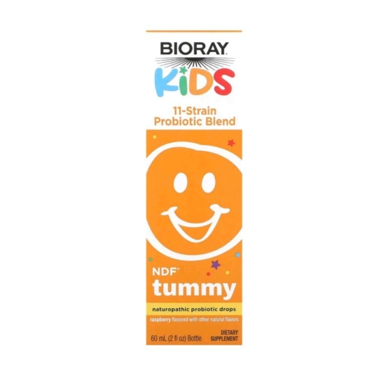 Bioray Kids, NDF Tummy, 11-Strain Probiotic Blend, Raspberry, 2 fl oz ...