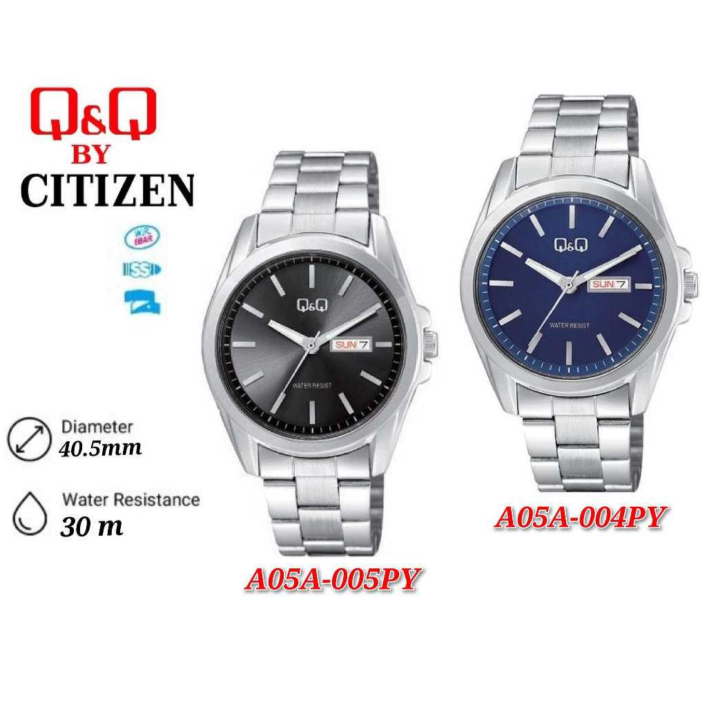 Q&Q By Citizen Stainless steel Analogue Men's Watch A05A | Shopee Malaysia