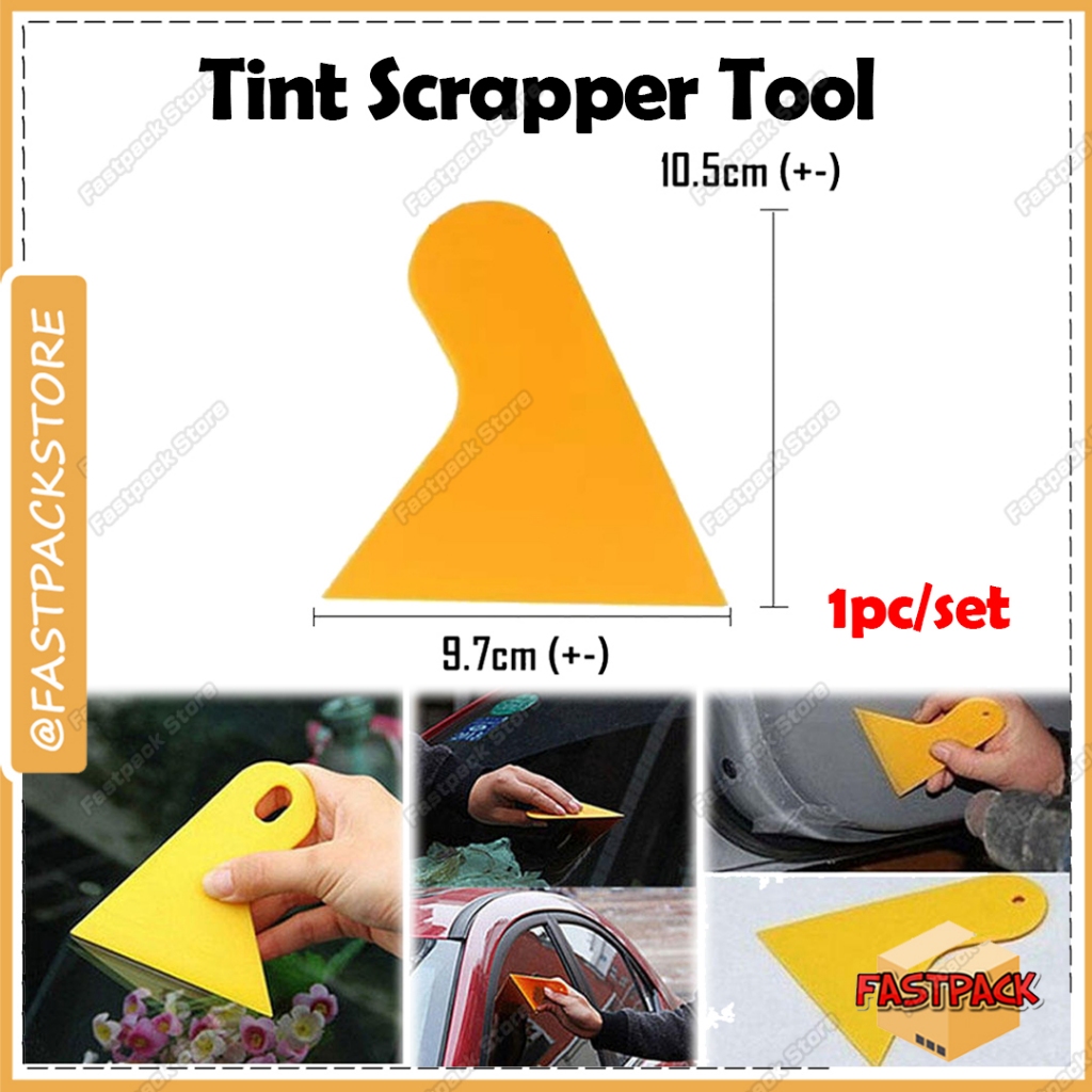 Small Yellow Window Film Handle Squeegee Tint Tool Scraper Scrapper ...