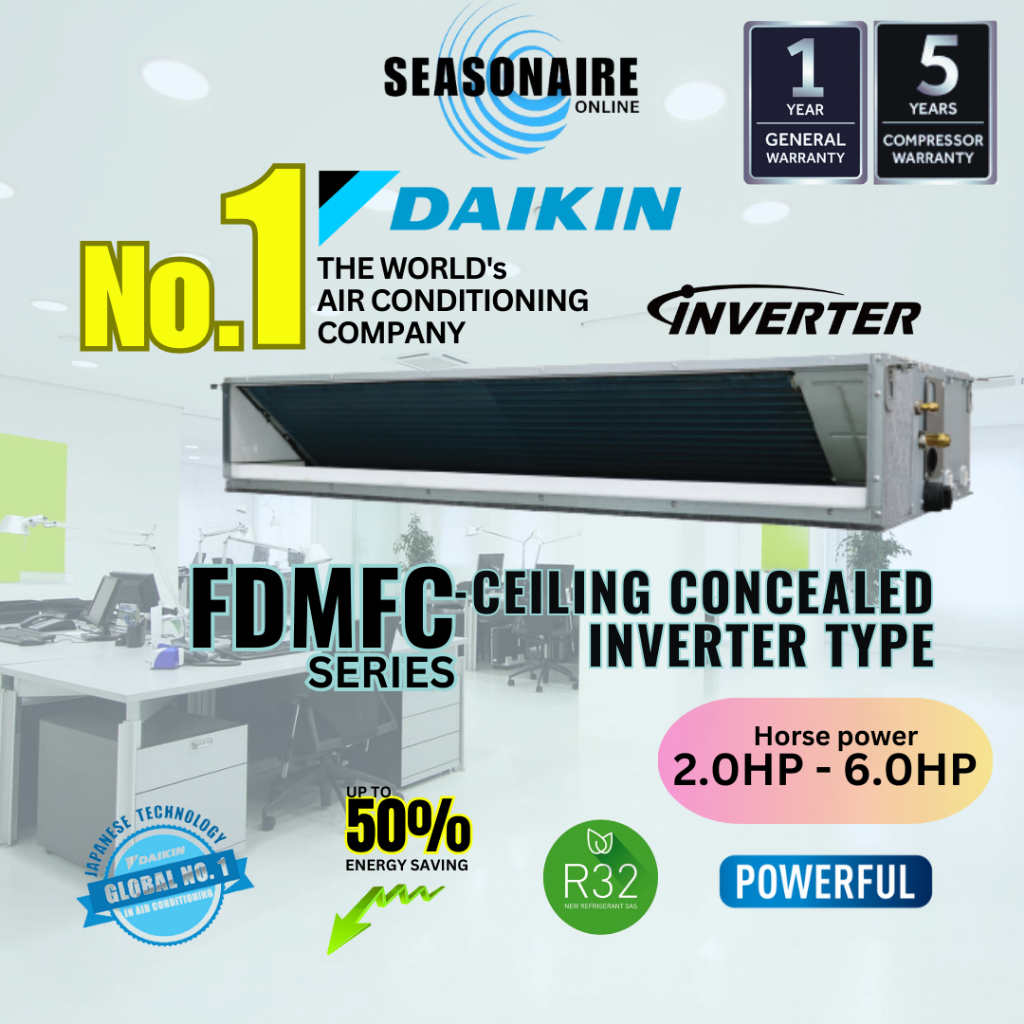DAIKIN FDMFC-SERIES INVERTER CEILING CONCEALED TYPE AIR COND | Shopee Malaysia
