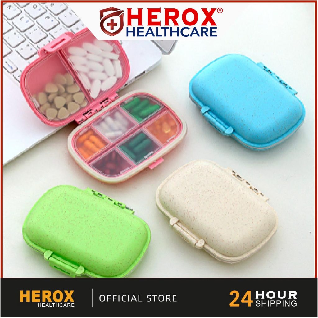 HEROX 8-cell Sealed Medicine Box Moisture-proof One Week Pill Box H0091 ...