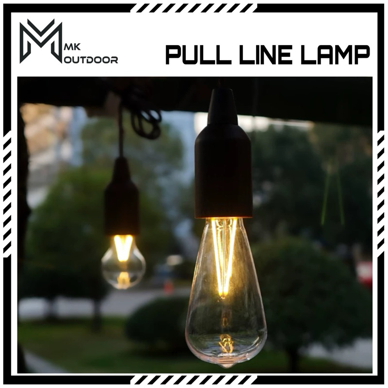 Camping Atmosphere PUSH Light Hanging Rope Tent Lamp Portable Outdoor ...