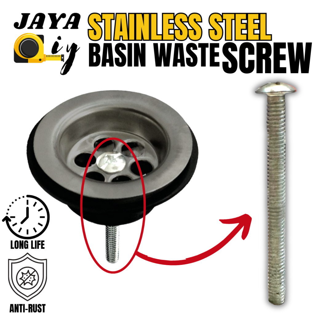 STAINLESS STEEL 304 SCREW only for Kitchen Sink (1-1/2" Waste) and ...