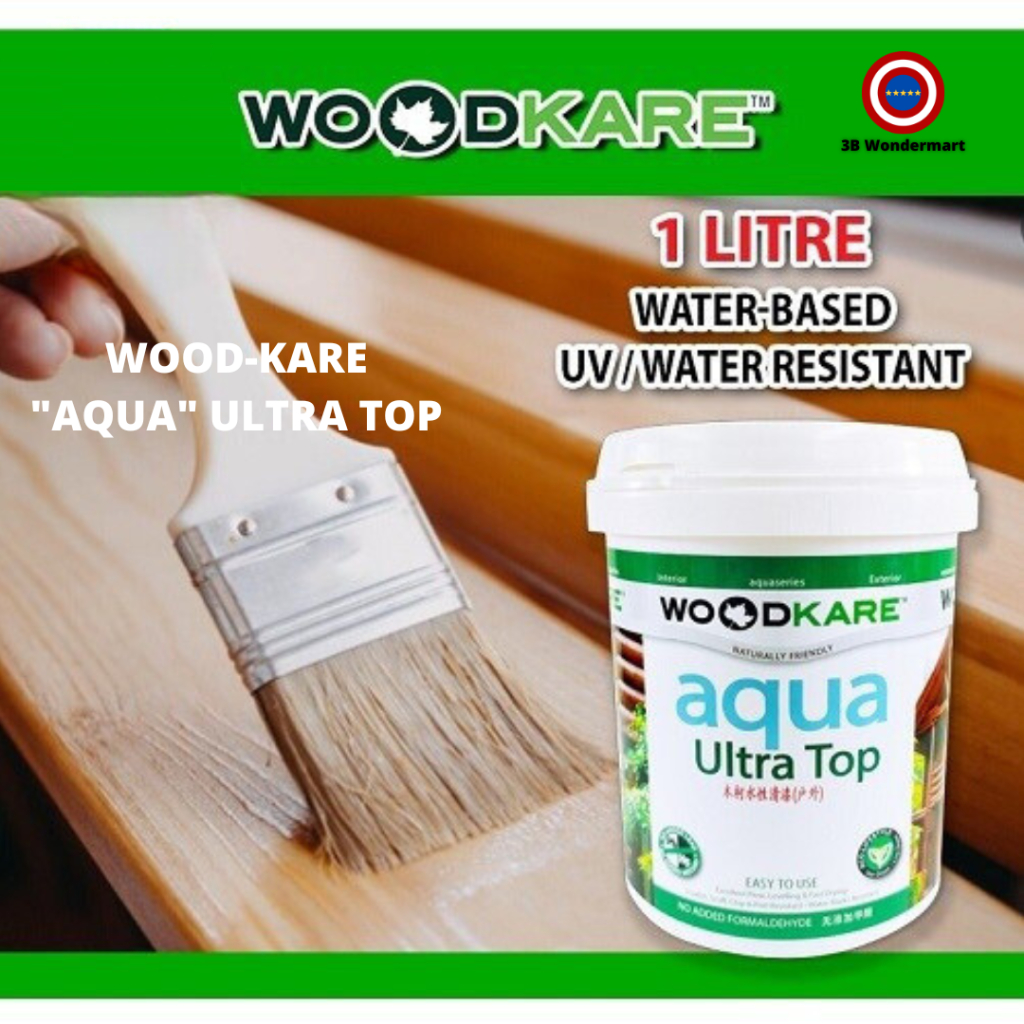 Wood-Kare Aqua Ultra Top Water-Based UV/Water Resistant Finish 1L ...