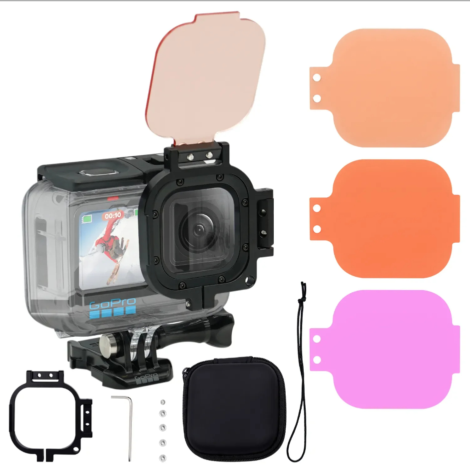 Red Filter For Gopro Filter Kit With Dive Filter For Gopro Hero 12/11 ...