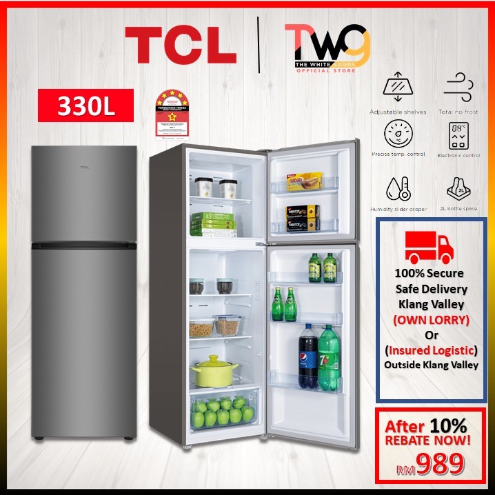 [FAST SHIPPING] TCL 330L Refrigerator TRF-330WMY 2-Door Top Mount 5 ...
