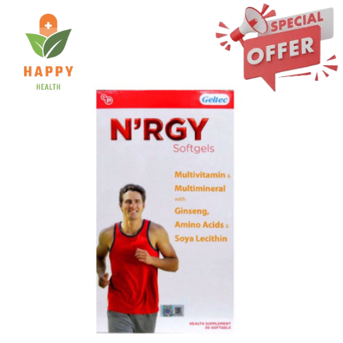 [ Exp 12/25 ] GELTEC N'RGY MULTIVITAMIN & MINERALS WITH GINSENG,AMINO ...
