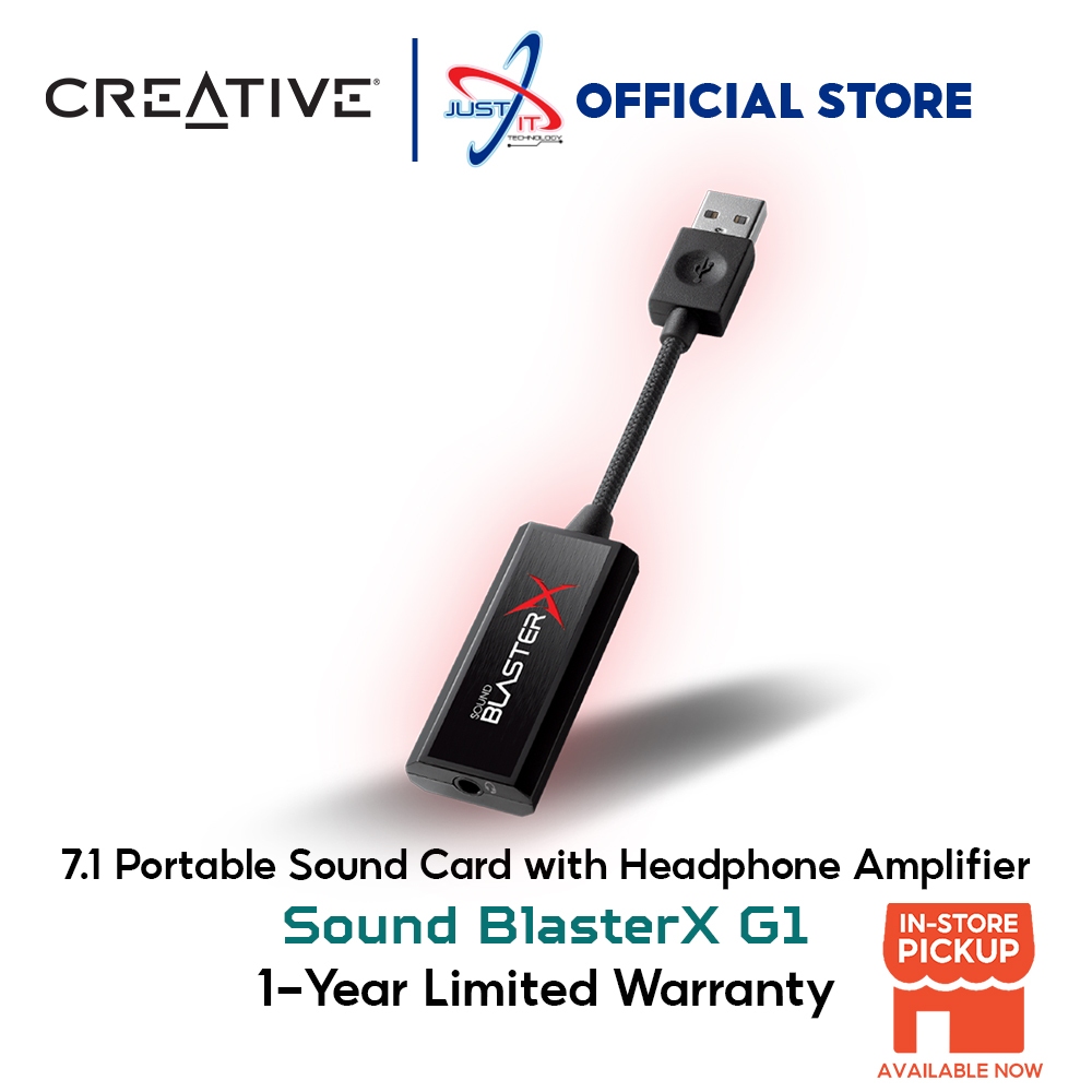 Creative Sound Blasterx G1 7.1 Portable Sound Card With Headphone | Shopee Malaysia