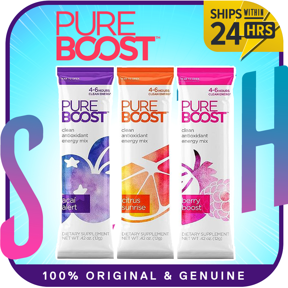 Pureboost Clean Energy Drink Mix + Immune System Support, Sugar-Free ...