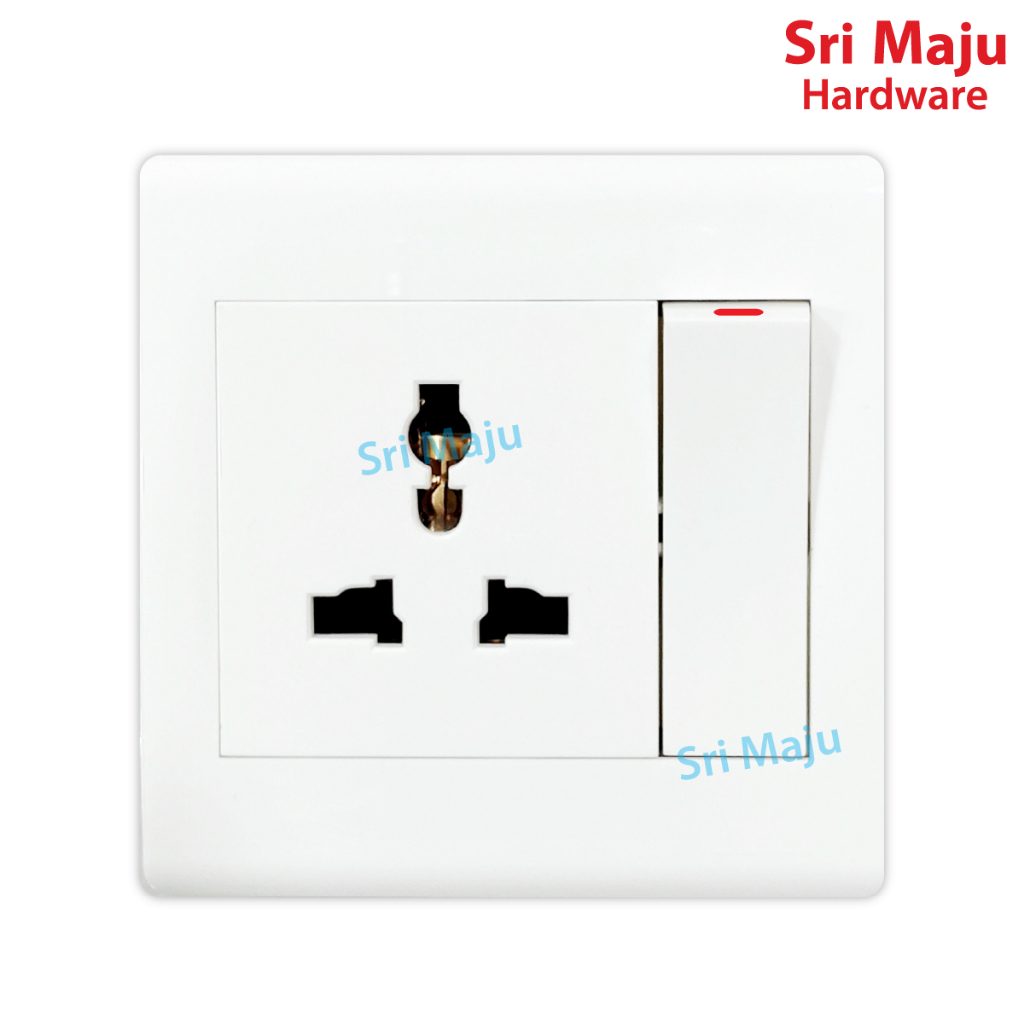 MAJU SMS018 Universal Single Switch Socket 13A 1 Gang Suis Elektrik ...