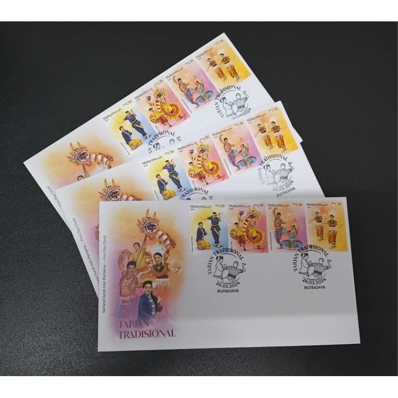 Sampul Surat Hari Pertama (FDC) "Tarian Tradisional" 2024 Dengan Setem ...