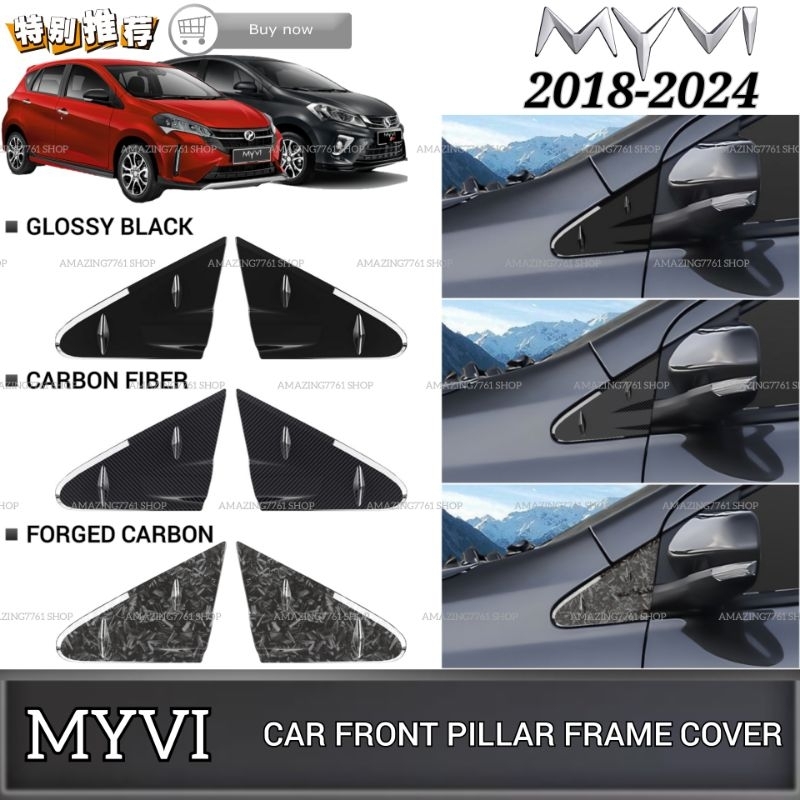 AMAZING PERODUA MYVI GEN3 FL 2018-2024 CAR FRONT SIDE PILLAR COVER ...