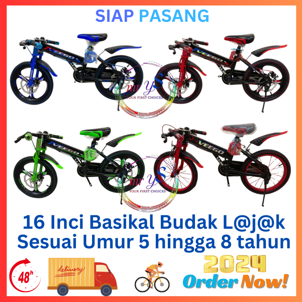 📢 16 Inci Veego Candy Basikal Budak Murah Baru (Siap Pemasangan) Fork ...