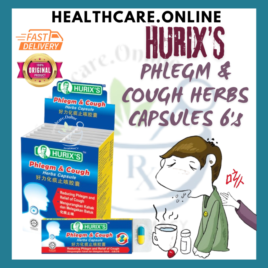 HURIX'S PHLEGM & COUGH HERBS CAPSULES [ REDUCING PHLEGM AND RELIEF ...