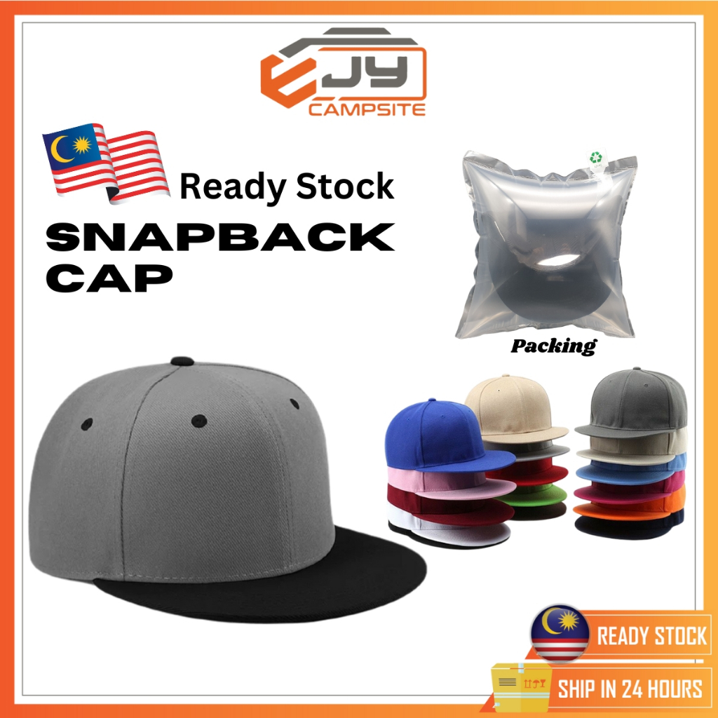 Snapback Cap Solid Brim Multi Color Cap Snapback Plain Cap Men Topi ...