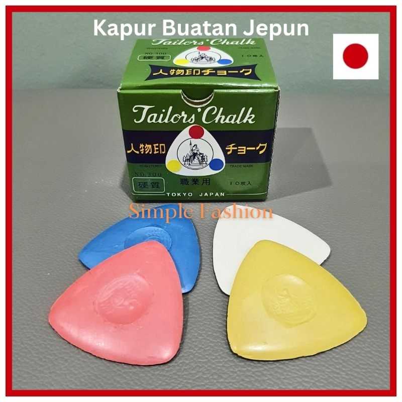 Original Japan Jinbutsu Tailor's Chalk / Kapur Kain Jepun / Kapur Jahit ...