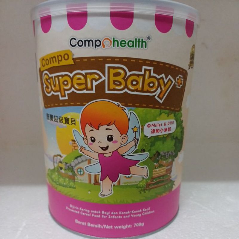 Compo Super Baby Plus cereal food + Millet & DHA 700gm | Shopee Malaysia