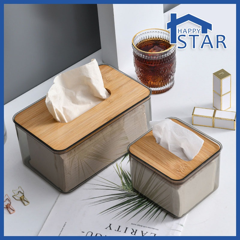 Transparent Tissue Holder Box Toilet Paper Roll Tissue Box Holder ...