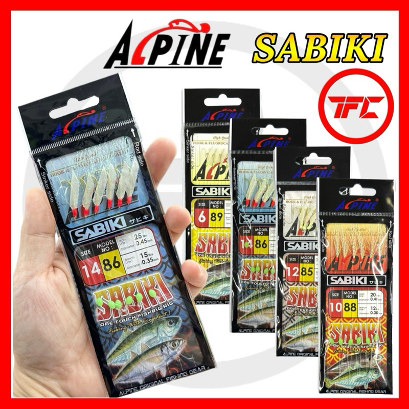ALPINE Sabiki Hook No 85 86 88 89 Apollo Jig Saltwater Umpan Rig Bait ...