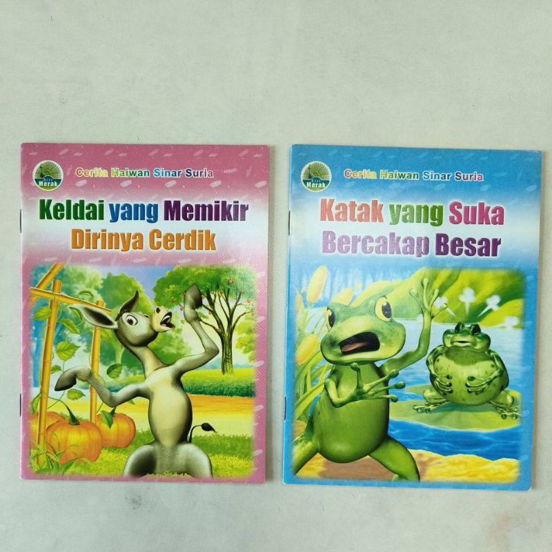 Keldai yang memikir dirinya cerdik dan katak Yang suka bercakap besar ...