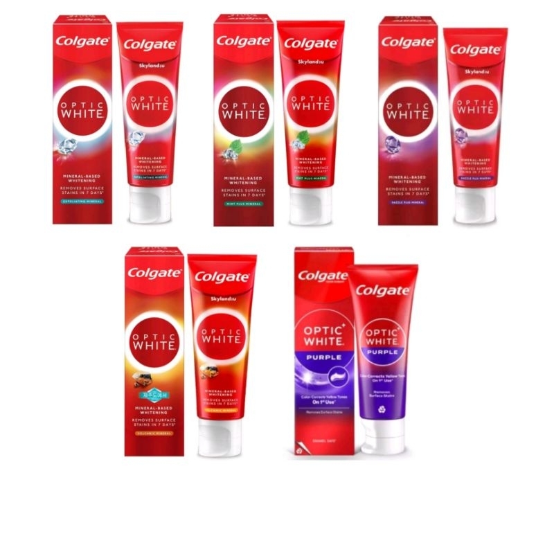 Colgate Optic White 100g Sparkling | Volcanic Mineral | Exfoliating ...
