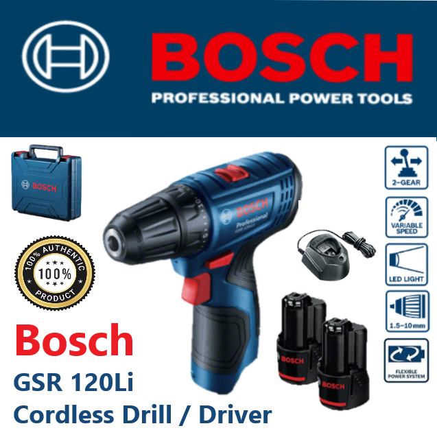 BOSCH GSR 120-LI Gen2 Professional Cordless Drill Driver GSR120 ...