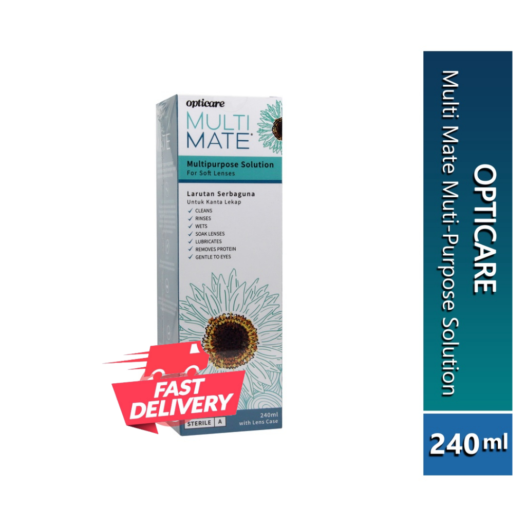 OPTICARE MULTIMATE MULTIPURPOSE SOLUTION 240ML (WITH LENS CASE) FOR ...