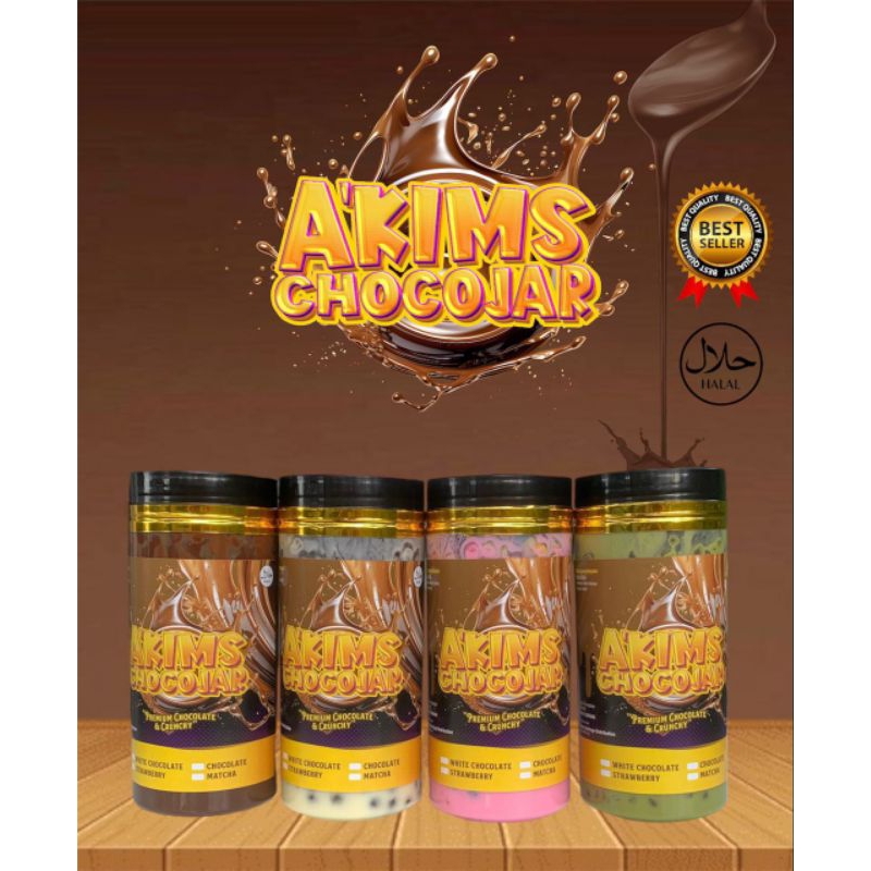 A’KIMS CHOCOJAR VIRAL. PREMIUM CHOCOLATE & CRUNCHY 400ml (200-230gram ...