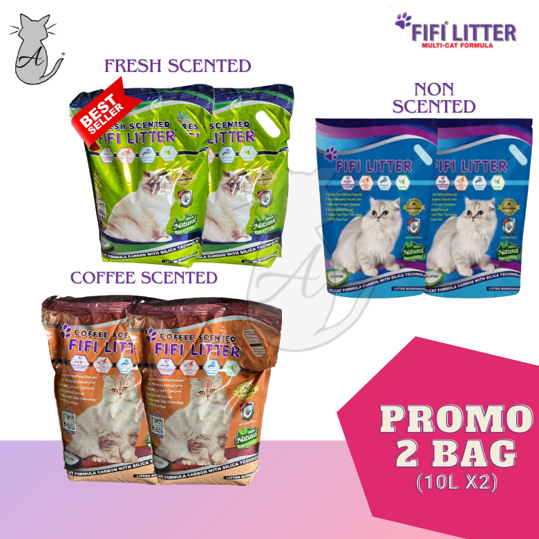 [PROMO 2 BAG] FIFI LITTER Premium Cat Litter Coffee Fresh Scented ...