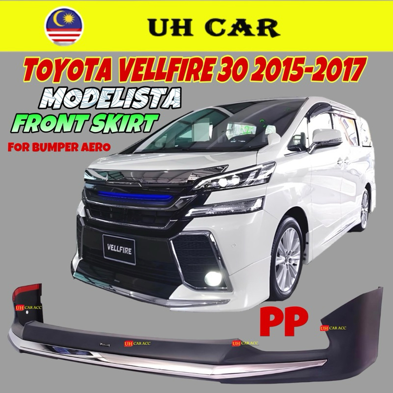 Toyota Vellfire AGH30 2015-2017 Aero MDL Front Skirt Skirting Bodykit ...