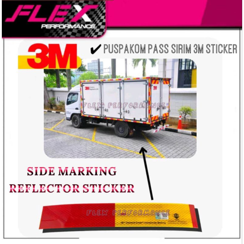 PUSPAKOM PASS SIRIM 3M DIAMOND GRADE SIDE MARKING REFLECTOR STICKER ...