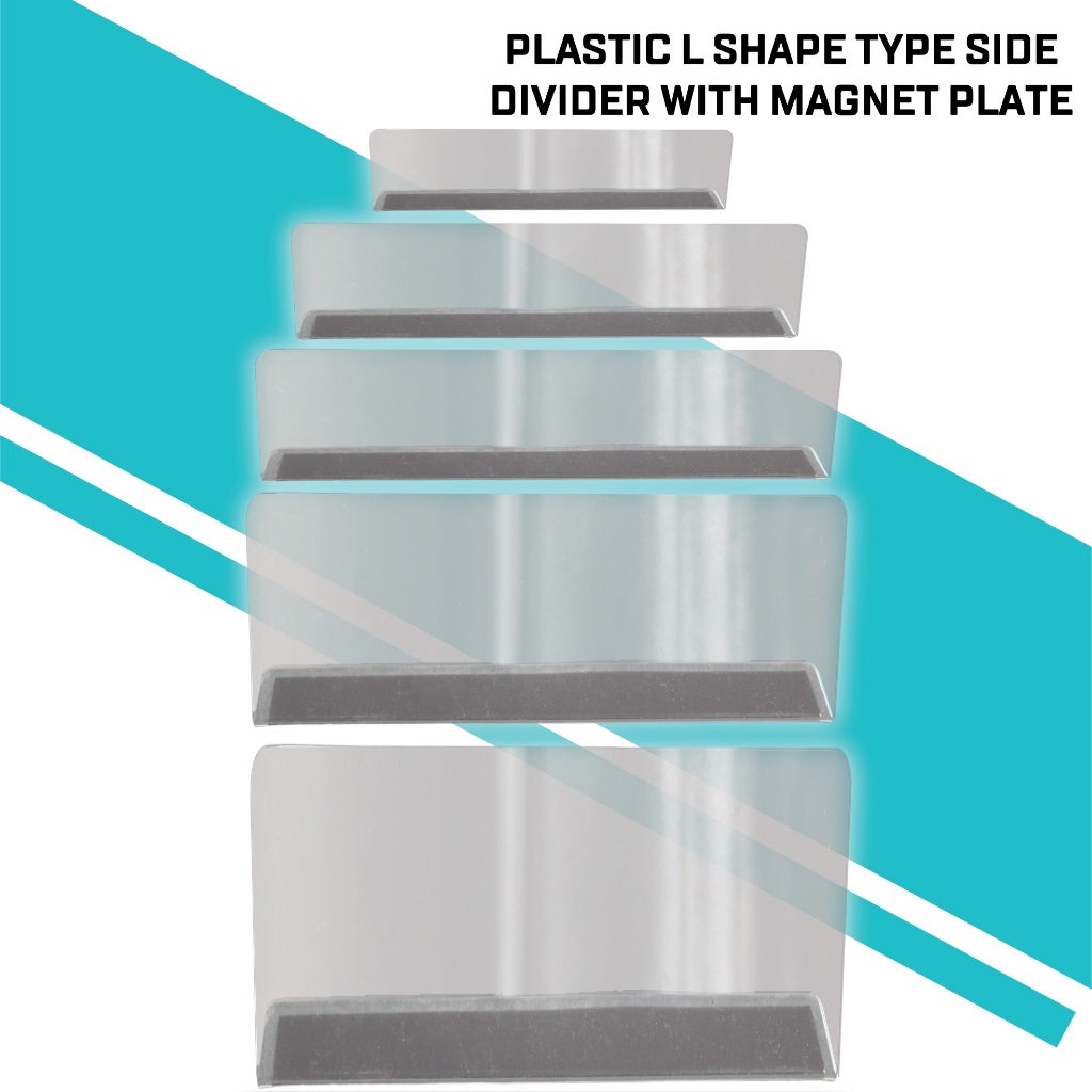 JME Ready Stock L Shape Divider Side Divider With Magnet Plate Gondola ...