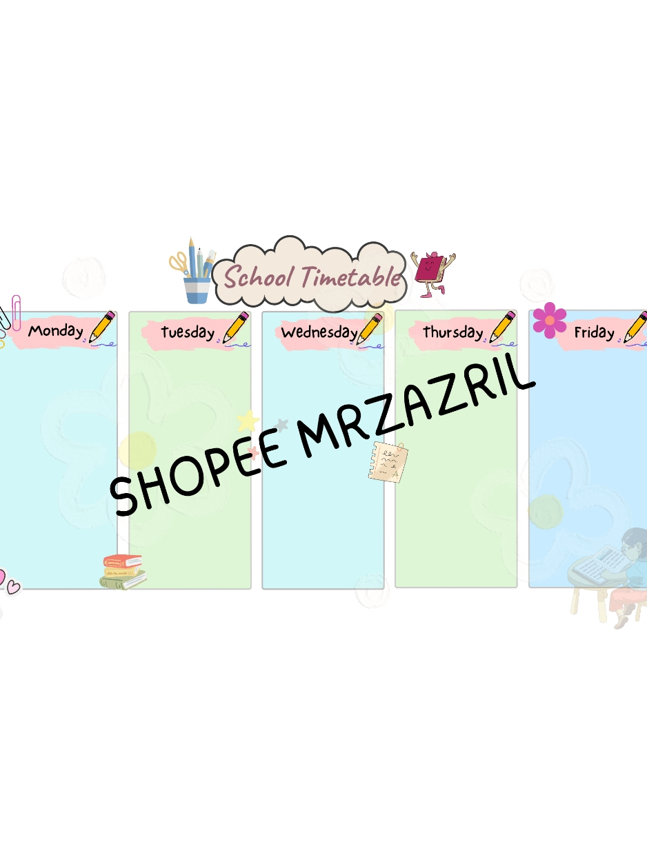 PC Desktop Wallpaper School Timetable | Shopee Malaysia