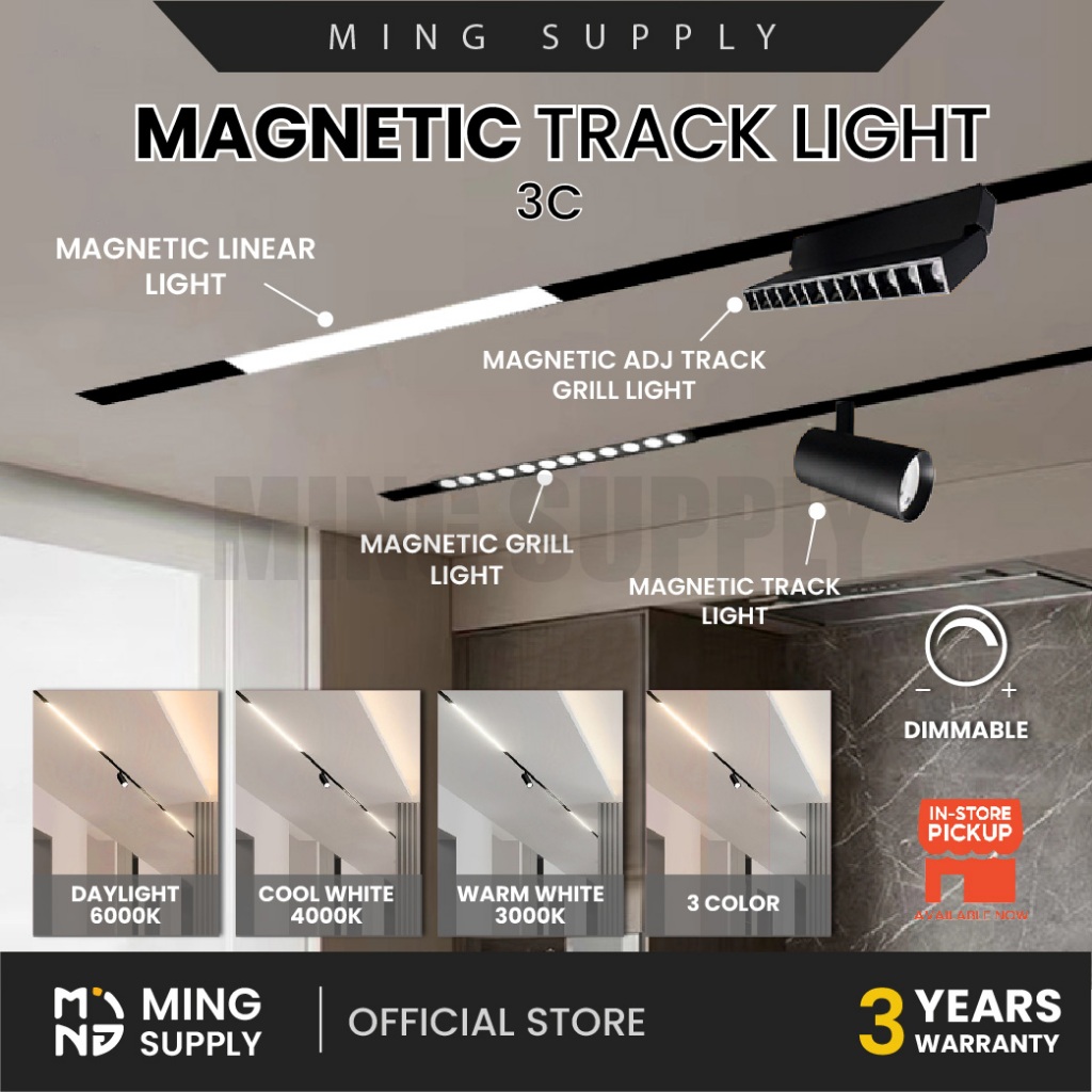 [In Store Pick-Up] Premium LED Magnetic Track Light Bar 3C Dimmable ...