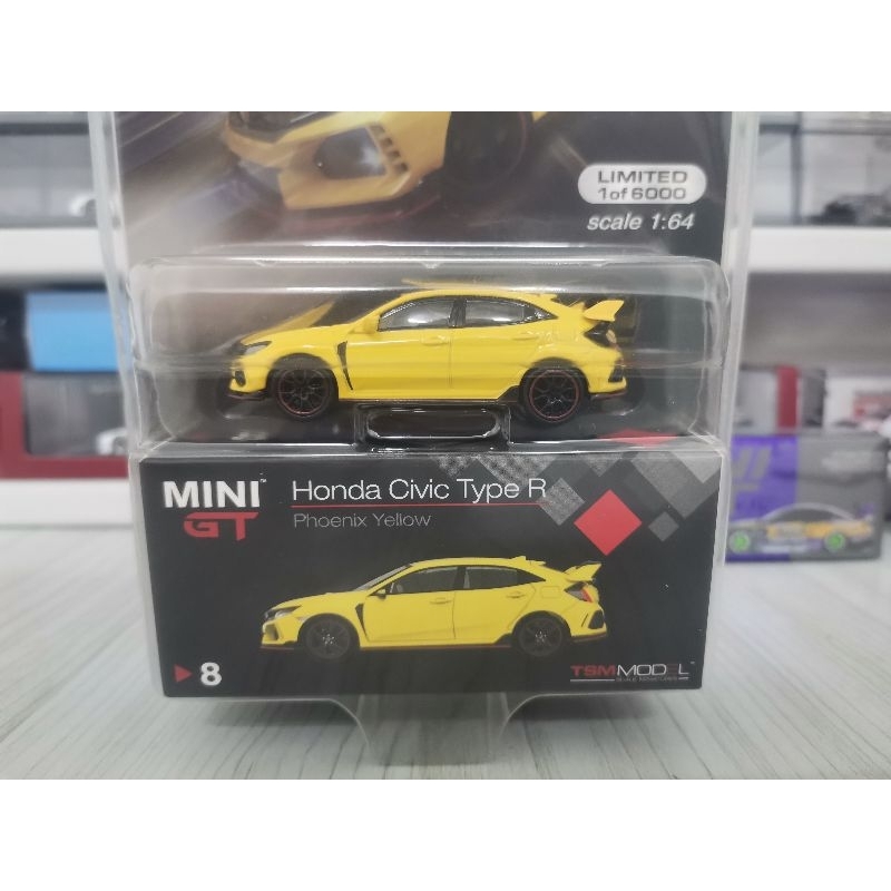 Mini GT 1/64 #8 Honda Civic Type R Phoenix Yellow | Shopee Malaysia