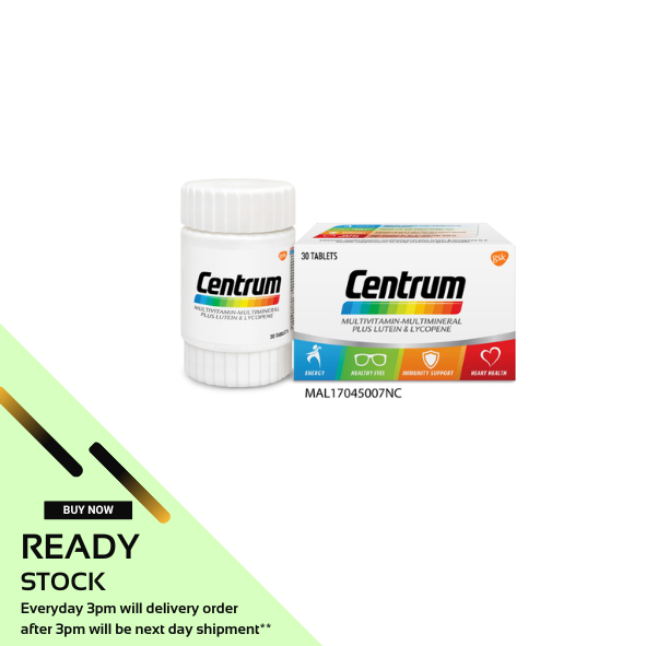 CENTRUM MULTIVITAMIN-MULTIMINERAL PLUS LUTEIN & LYCOPENE (HEALTHY BODY ...