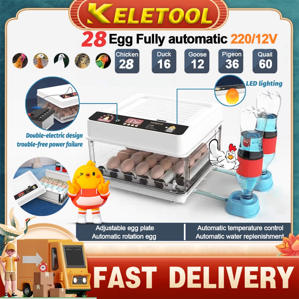 134/68/28/9 Egg Incubator Penetasan Telur Automatic Turner Chicken ...