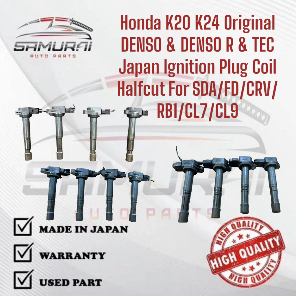 Honda K20 K24 Original DENSO & DENSO R & TEC Japan Ignition Plug Coil ...