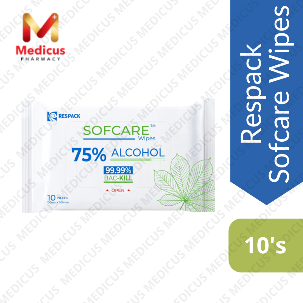 Respack Sofcare 75% Alcohol Wipes 10's (Exp: 01/2025) | Shopee Malaysia