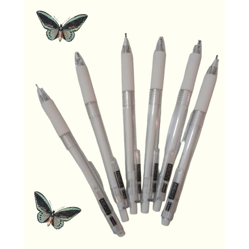 Kreati Bright Gel Press Pen 6 In 1 0.5mm black Comfortable Rubber Soft ...