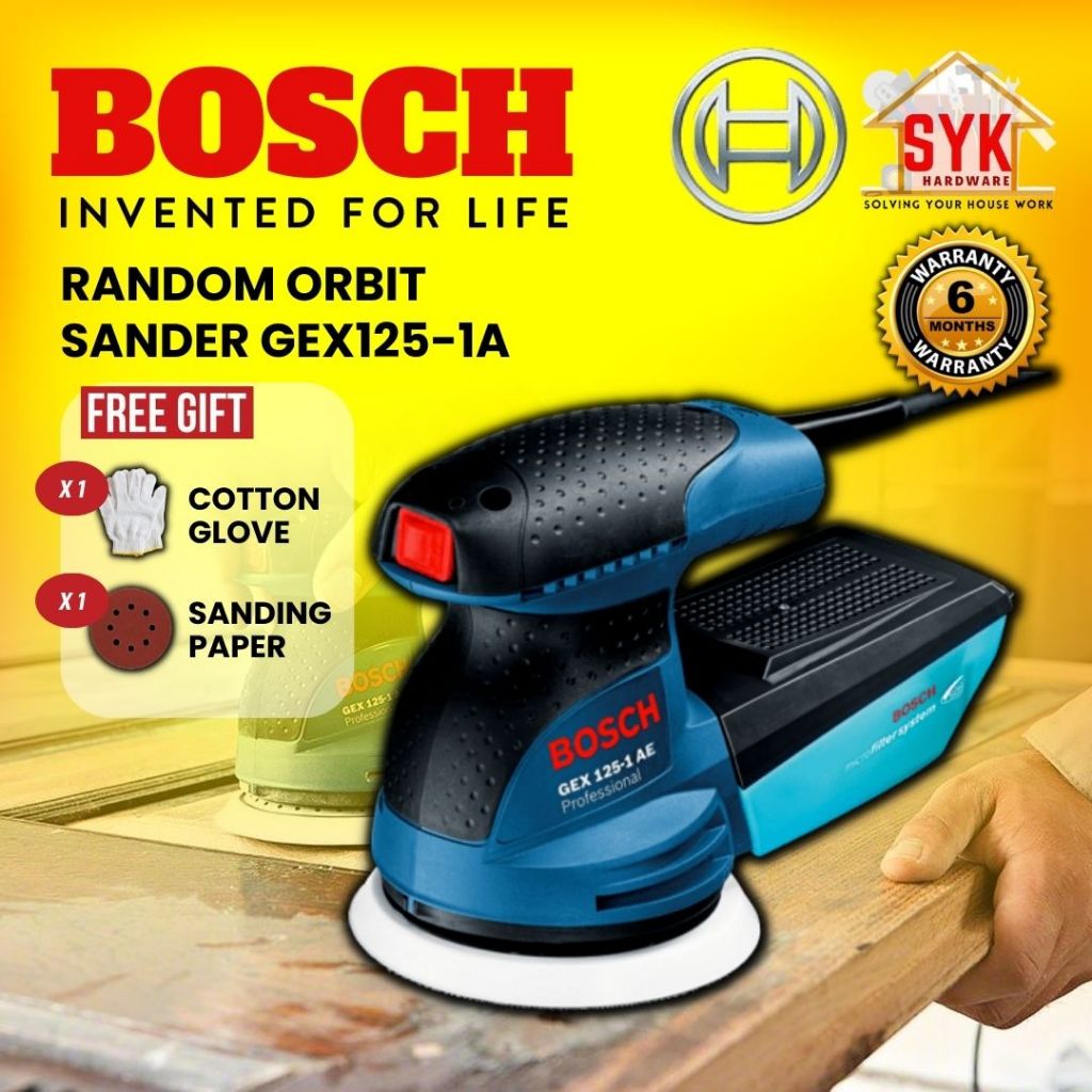 SYK Bosch GEX 125-1A GEX125-1A Professional Random Orbital Sander ...