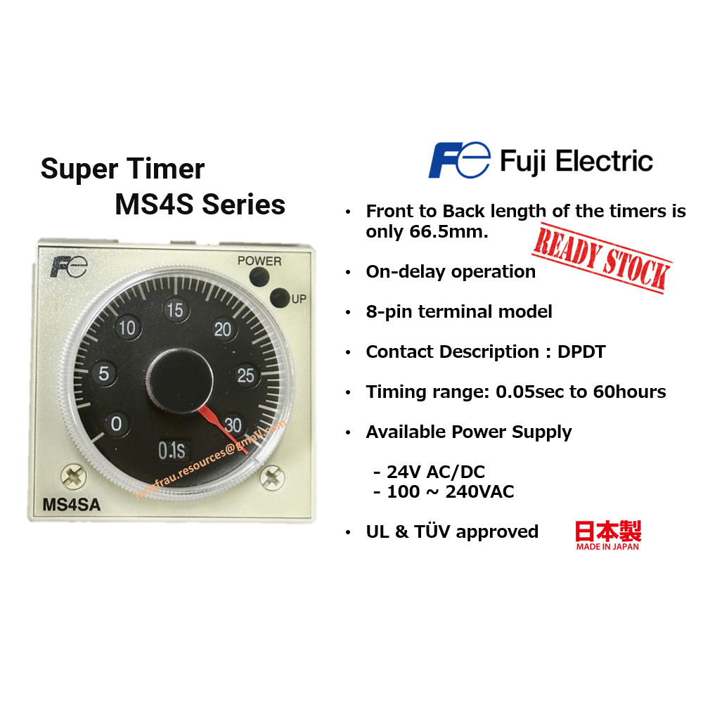 FUJI ELECTRIC Multi-range Super Timer (MS4SA-Series) | Shopee Malaysia