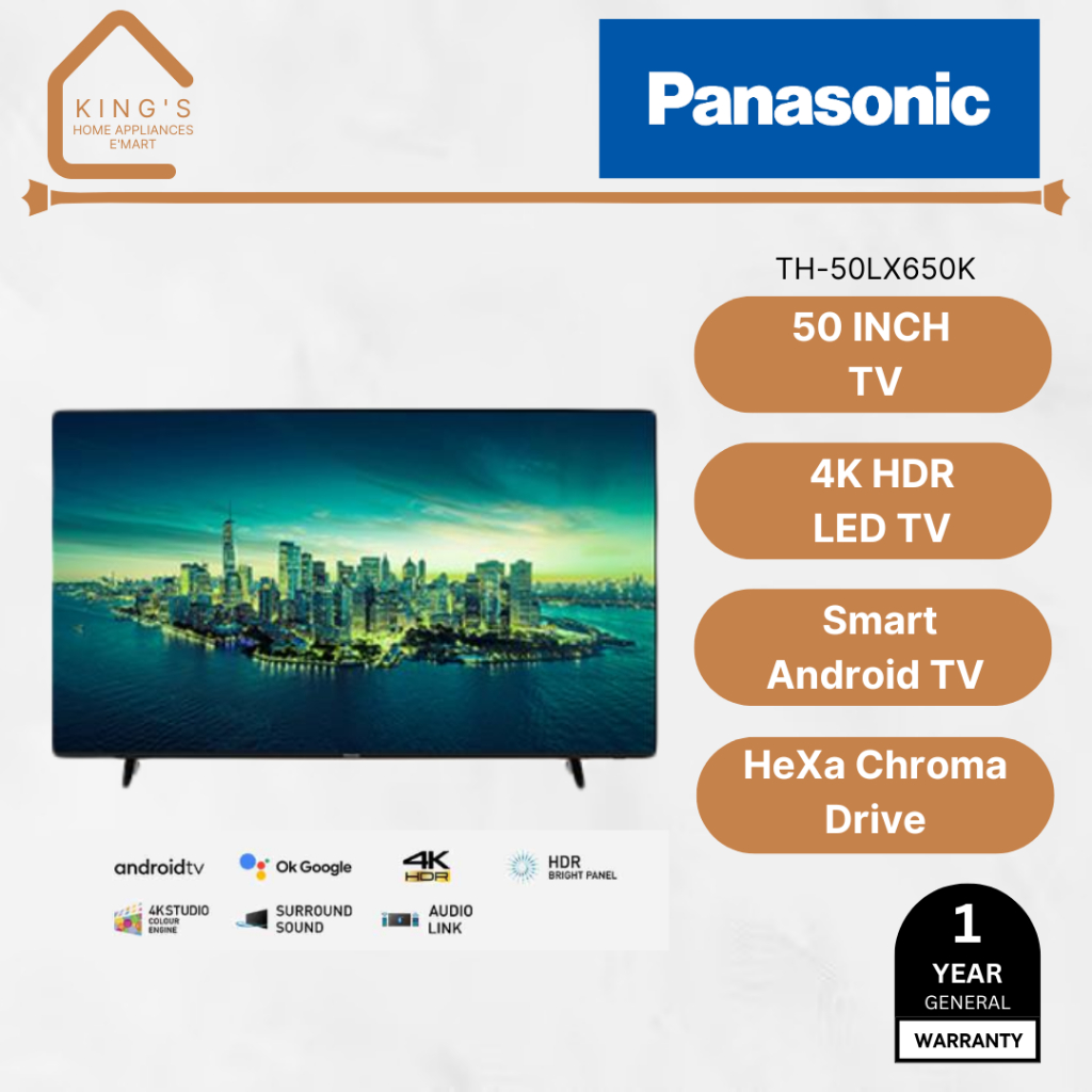 Panasonic 4K HDR SMART ANDROID TV 50 Inch [TH-50LX650K] | Shopee Malaysia