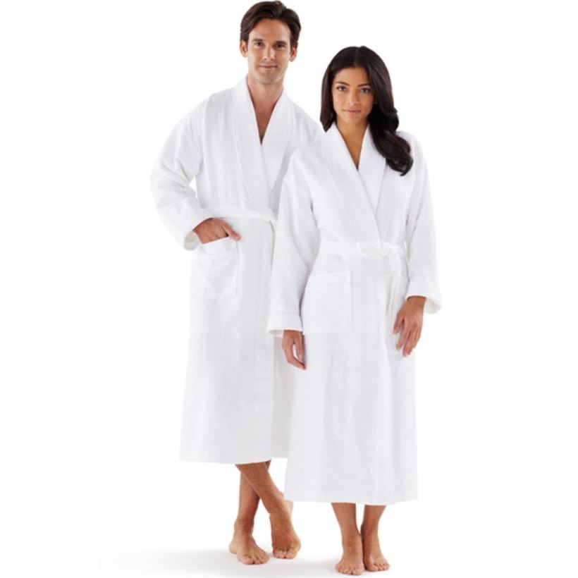 Bathrobe Women's Terry Cloth Robes Cotton Calf Length Lightweight Soft ...