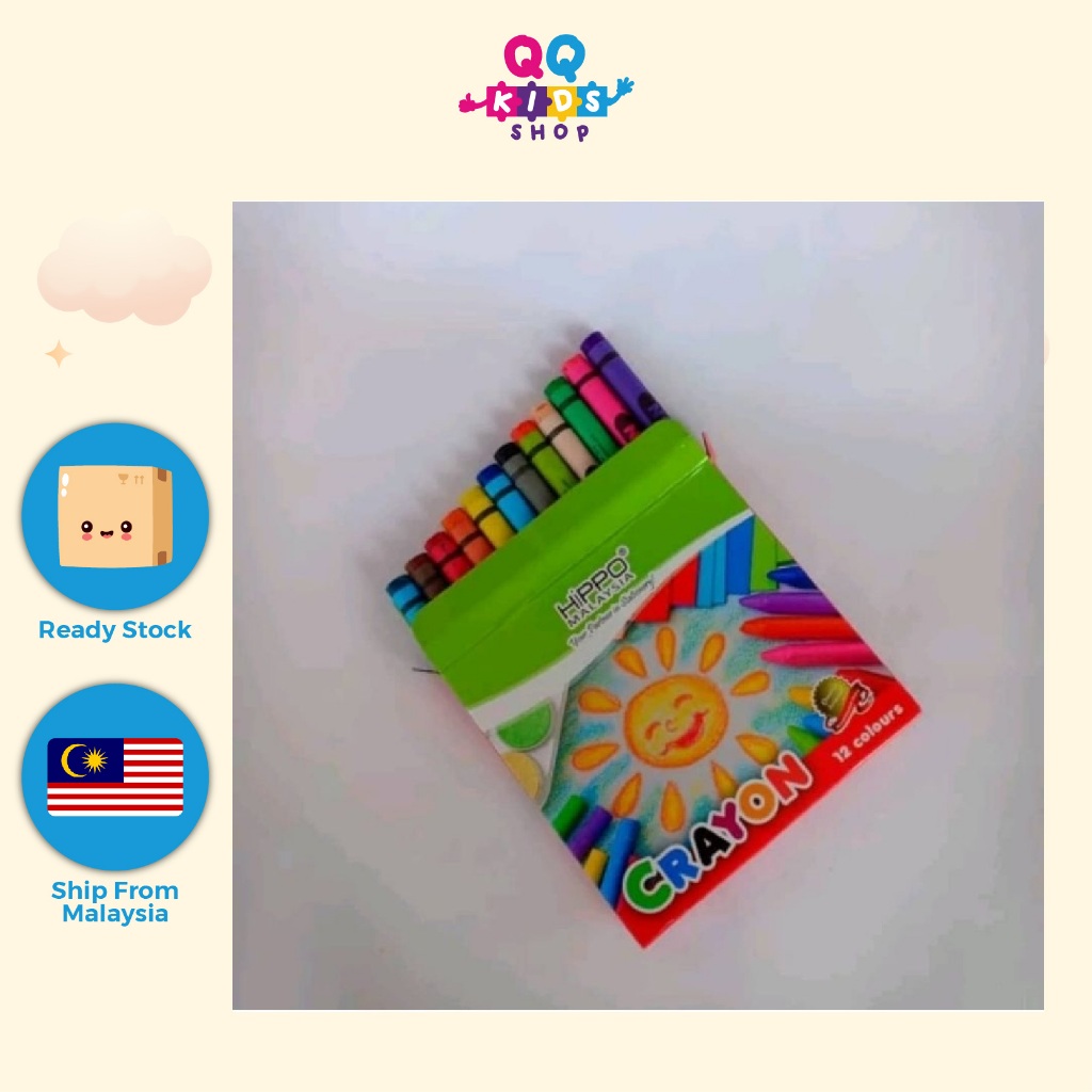 Hippo Colour Crayon 12’S ( Cy-618 ) 蜡笔 Krayon | Shopee Malaysia