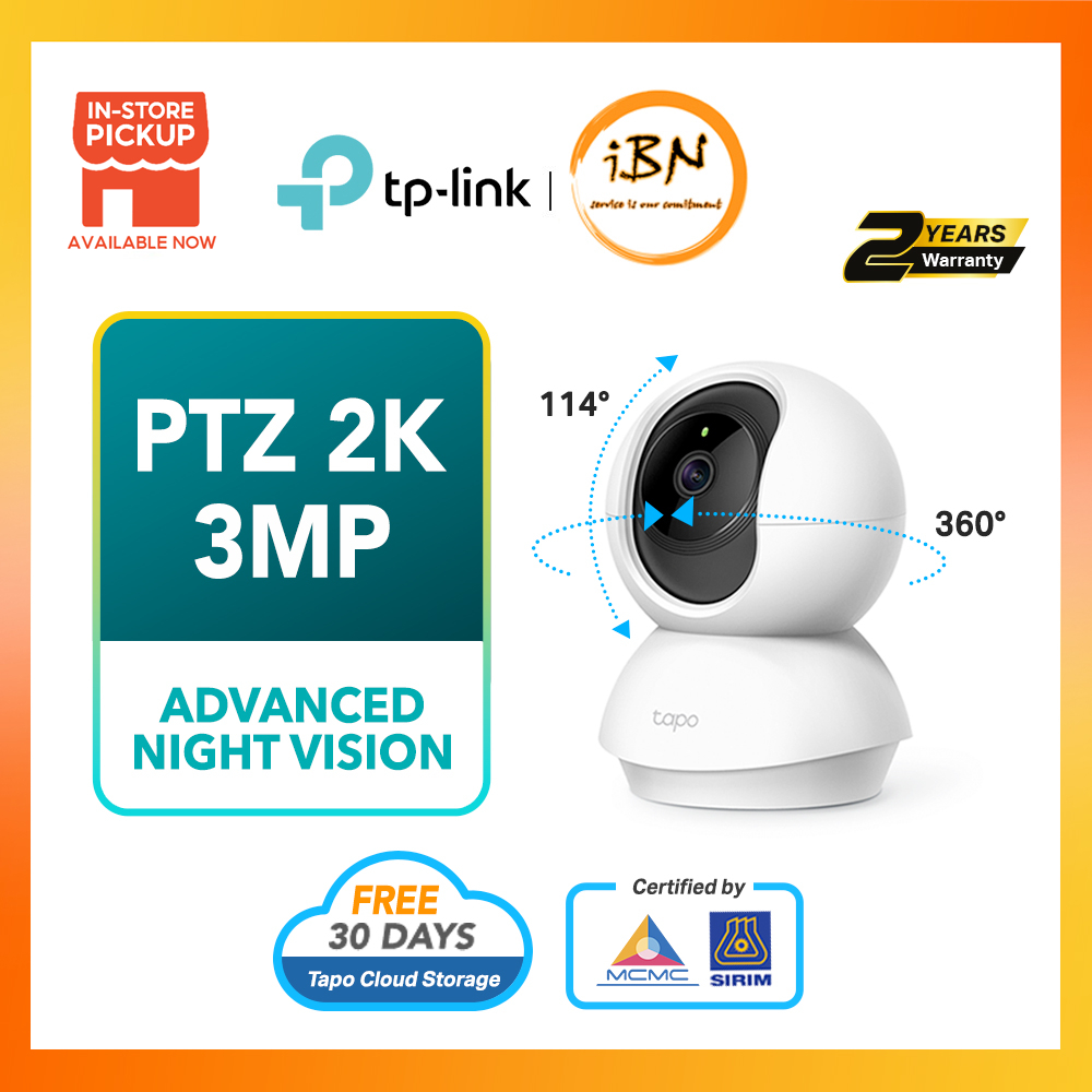 TP-Link Tapo C210 WiFi CCTV IP Home Security Camera 360 Degree Night Vision 2 Way Audio 2K CCTV ...